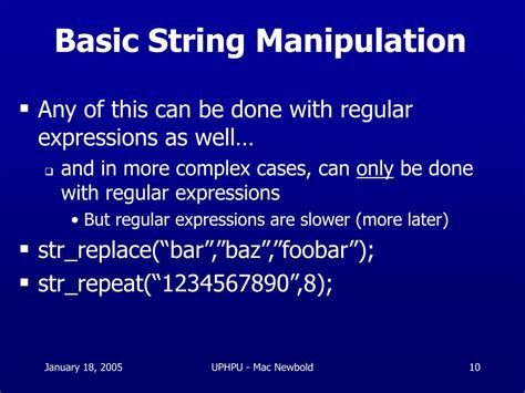Ppt Strings And Regular Expressions In Php Or “pcre Posix And
