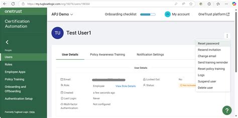 How To Request A Reset Password For Another User In Certification