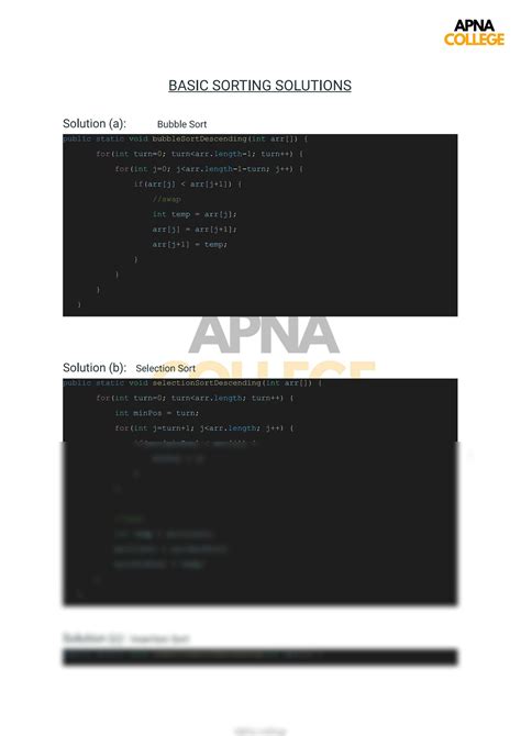 Solution Basic Sorting Solutions Studypool