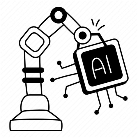 Autonomous Ai Robot Robotic Arm Automation Futuristic Icon