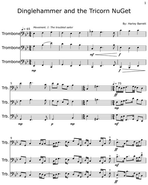 Dinglehammer And The Tricorn Nuget Sheet Music For Trombone