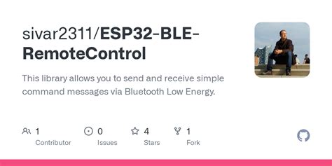 Github Sivar Esp Ble Remotecontrol This Library Allows You To Send And Receive Simple