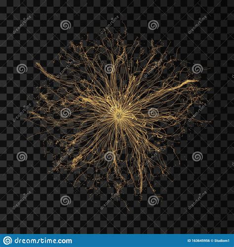 Array With Dynamic Particles D Futuristic Technology Style Abstract Background Stock Vector