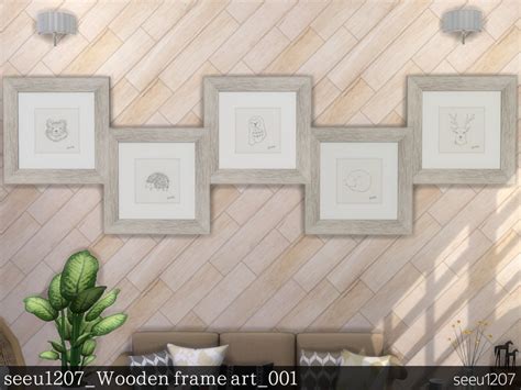 The Sims Resource Wooden Frame Art