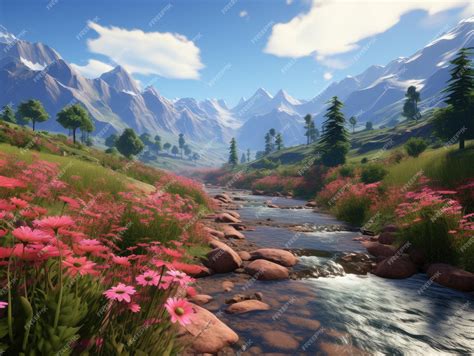 Premium Ai Image Fanatsy Art Landscape Hd 8k Wallpaper Stock