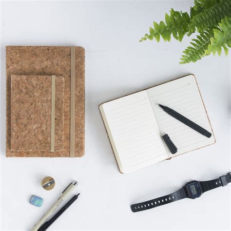 Cork Notebooks A5 And A6 Size Cork Covered Notebooks