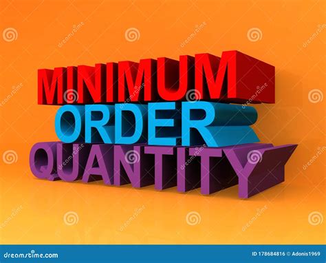 Minimum Order Quantity Stock Illustration Illustration Of Concept 178684816
