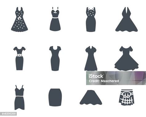 裙圖示的輪廓向量圖形及更多個人飾物圖片 個人飾物 側影 全身裙 Istock