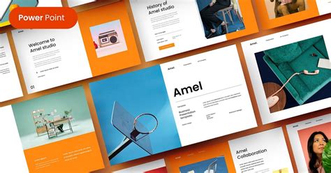 Amel — Шаблон Powerpoint для бизнеса Шаблоны презентаций Включая силовая установка и Pptx
