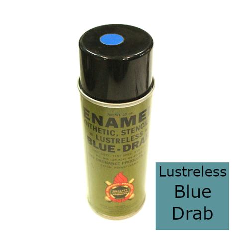 Lustreless Blue Drab Enamel 12 Oz Spray Paint Can Lbde12 Vintage