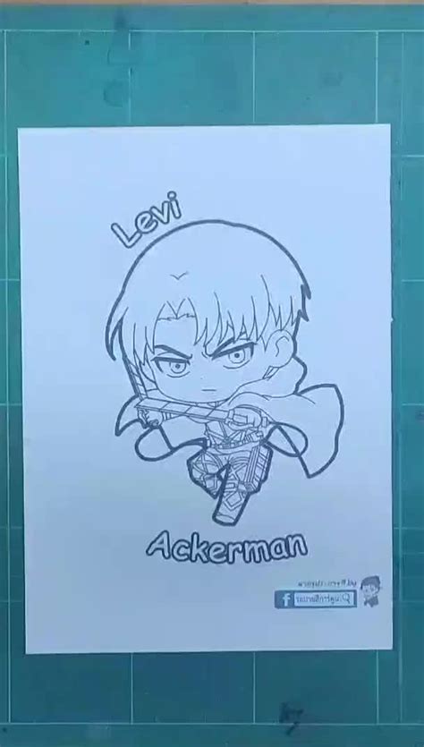 ระบายสีการ์ตูน หัวหน้ารีไวล์ จากผ่าพิพบไททัน ภาค 4