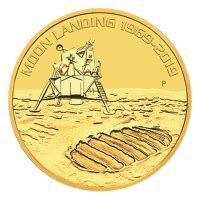Oz Th Anniversary Of The Moon Landing Gold Coin Perth Mint Silver Gold Bull US