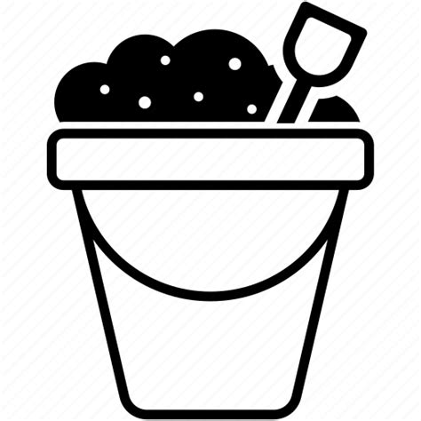 Sand Bucket Beach Sandcastle Summer Vacation Ocean Bucket Icon