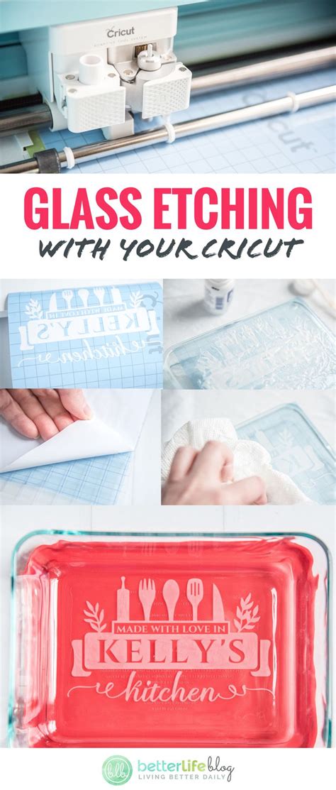 How To Etch Glass With Your Cricut Etching A Glass Baking Dish In