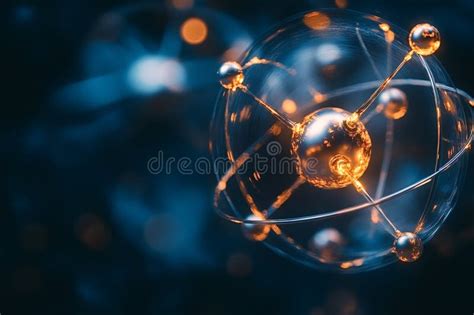 Electrons Orbiting Around Nucleus In Dynamic Atomic Structure Stock Illustration Illustration