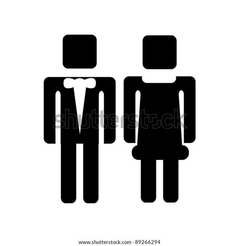 Illustration Man Woman Sign Black On Stock Vector Royalty Free