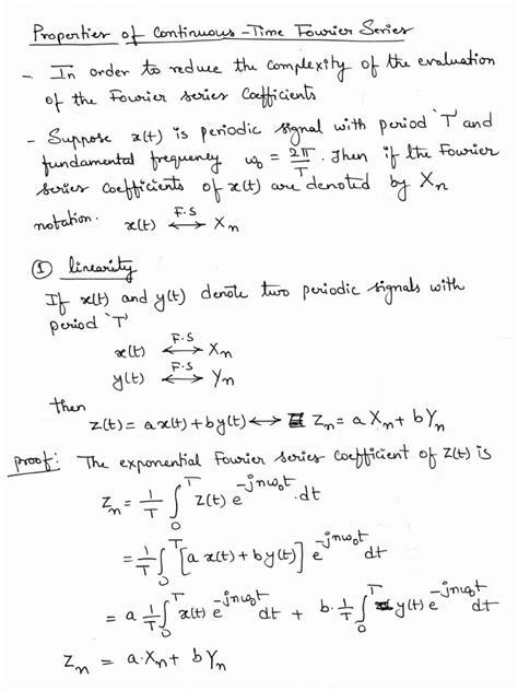 Fourier Series Properties Pdf