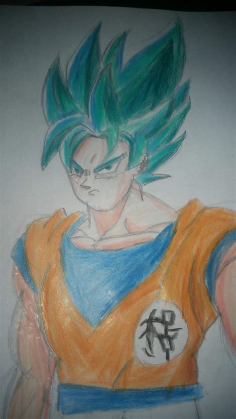 Completado Mi Goku Dios Blue DibujArte Amino