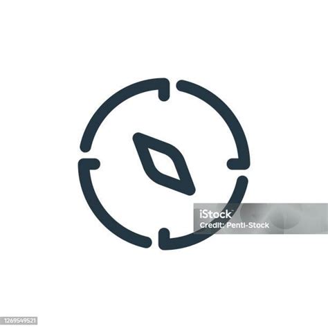흰색 배경에서 격리된 나침반 벡터 아이콘입니다 웹 사이트 디자인 및 모바일 앱 개발을위한 개요 얇은 라인 나침반 아이콘 얇은 선