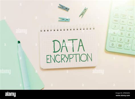 Légende de texte Présentation de Data Encryption concept signification