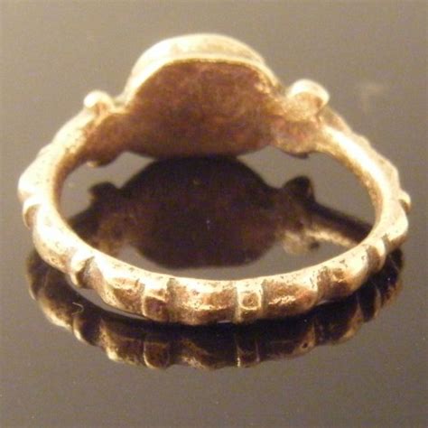 Roman Bronze Goddess Juno Peacock Seal Ring