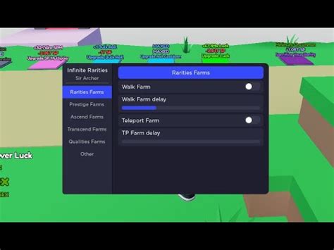 Infinite Rarities Auto Farm GUI Script YouTube