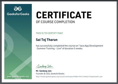 Sai Tej Tharun Andrajula On Linkedin Geeksforgeeks Chamndeep