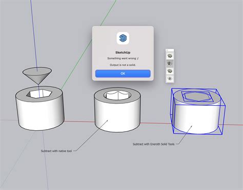Subtract With Native Solid Tool Vs Eneroth Solid Tools Extensions