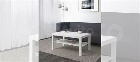 Журнальный стол лакк белый 90x55 IKEA купить в Санкт-Петербурге ...
