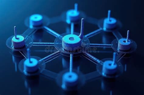 Mesh Networks And Efficient Rural Data Transmission Stock Illustration