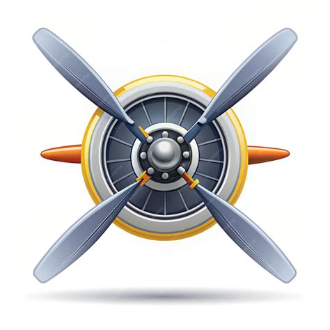 Airplane Propeller Cartoon Vector Icon Illustration Air Transportation