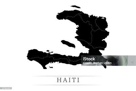 Detailed Vector Map Of Regions Of Haiti Haiti Political Map Stock