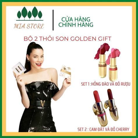 Có Clip Test Màu Son Thỏi Mini Set 2 Thỏi Son Moi Hồ Ngọc Hà Golden T Nâu Đất Và Đỏ