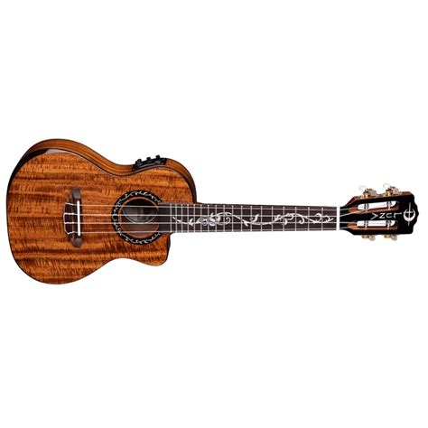 Luna Uke Vineyard Koa C Uke Vineyard Koa Bevel Concert Ukulele W Preamp