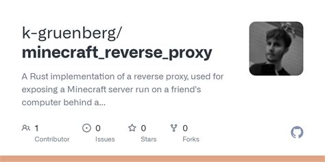 Github K Gruenbergminecraftreverseproxy A Rust Implementation Of
