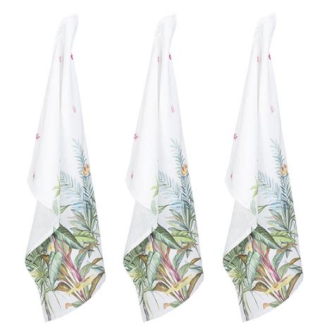 Clayre And Eef Geschirrtuch Jungle Botanics Set 3 Tlg 3 Teilig
