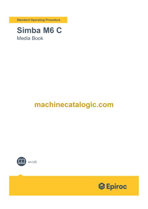 Epiroc Simba M6 C Component Removal And Installation Instructions