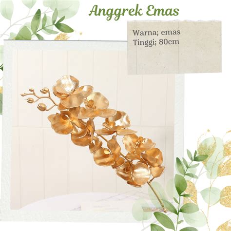 Jual Bunga Artificial Premium Bunga Anggrek Emas Shopee Indonesia