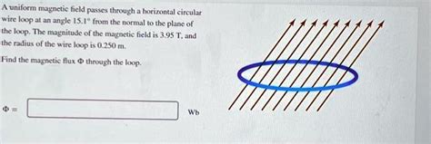 Solved A Uniform Magnetic Field Passes Through A Horizontal Circular