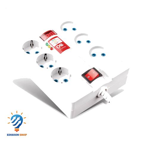 محافظ 6 خانه دیجیتالی با کابل 1 8 متری پارت الکتریک ادیسون شاپ محافظ