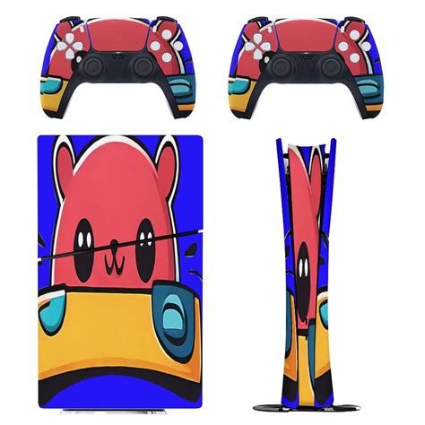 Cute Cars Animals Ps5ps5 Slim Digital Disc Skin Sticker For Console