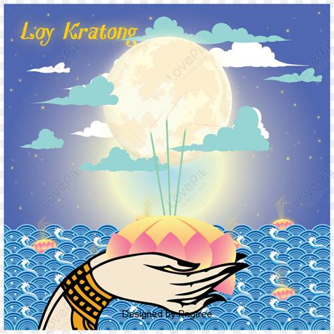 강 등롱 구름과 달 물 등불 축제클라우드스프레이 Png 일러스트 무료 다운로드 Lovepik