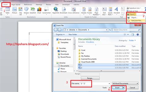 tip share how to merge multiple word documents into one document