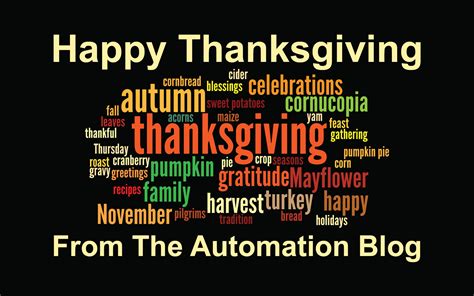 Happy Thanksgiving From The Automation Blog The Automation Blog