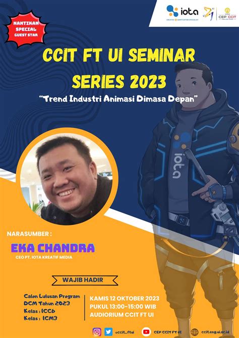 Ccit Ftui Seminar Series 2023 “trend Industri Animasi Di Masa Depan