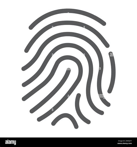 Cryptographic Signature Line Icon Security And Identity Fingerprint