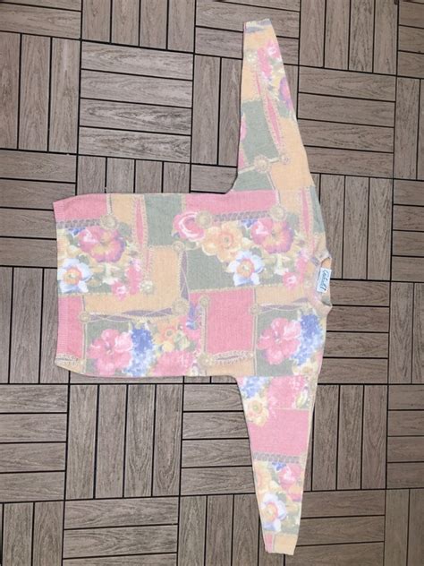 Vintage Gabriella T Italy Pastel Colors Floral Print Gem