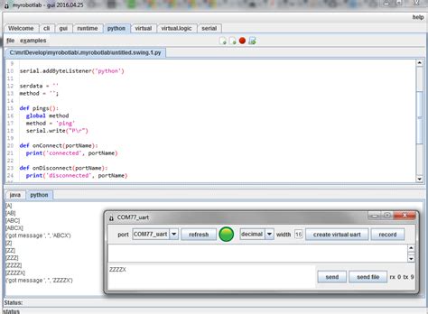 Asynchronous Serial Messages Myrobotlab