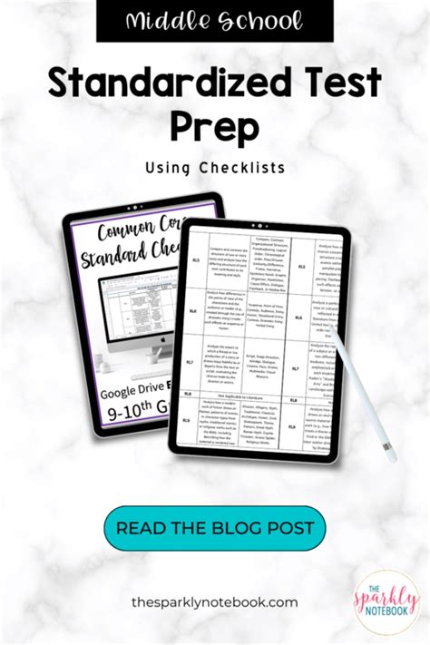 Preparing Middle School Students For Standardized Tests Checklists