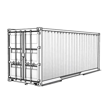 Premium Vector Container Vector Clipart White Background